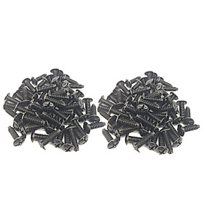 Jingchengmei 10-32 Server Rack Screws - 110 Pack- Network Rack Screws for Rack Mount Server Enclosure, Black Mounting Screws (1032S110P, Black)