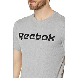 Reebok Men's Reebok Linear Logo T-shirt, medium grey heather, Small