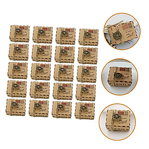 NOLITOY 20pcs Boxes Compass Candy Gift Bags Kraft Paper Small Gift