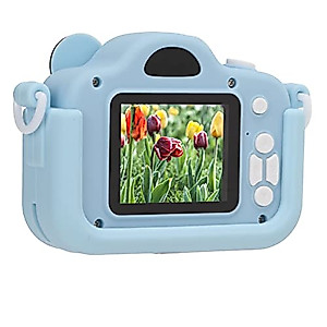 TOPINCN Kids Camera 2.0 Inch 2MP/1080P Selfie Kids Camera with 32GB Card and Case, Mini Rechargeable Kids Camera, (Sky Blue)