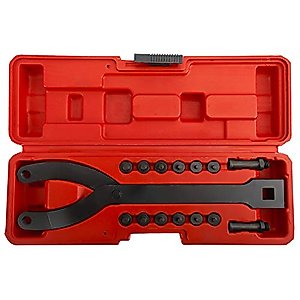 BTSHUB Variable Pin Spanner Wrench 15Pc Adjustable Fan Clutch Pully Holder Wrench Kit