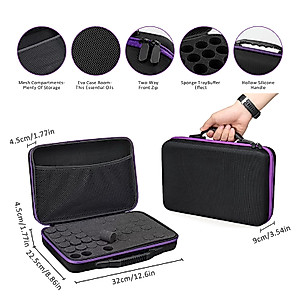 60 Bottle Essential Oil Storage Organizer Carrying Case, Essential Oils Holders Organizer Essential Oil Bag Holds 5ml 10ml 15ml Oils Bottle,Compatible with do Terra,Young Living,Vallejo,Army Painter