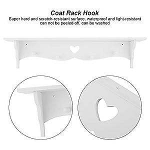 Fdit White Carved Wall Hanging Hollow Wall Shelf Wall Decoration Coat Rack Hook Display Stand Rack Storage for Books Collections Utility Decorative Bedroom Living Room