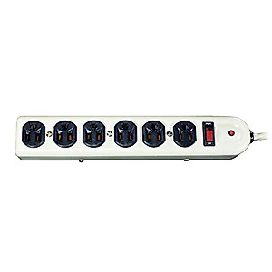 Weltron - Heavy Duty Metal Surge Protector 6 ft. (WSP-600F)