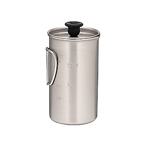 Snow Peak Titanium French Press - Ultralight Coffee Maker for Camping, Backpacking & Hiking - Camping Cookware Essential for Coffee Anywhere