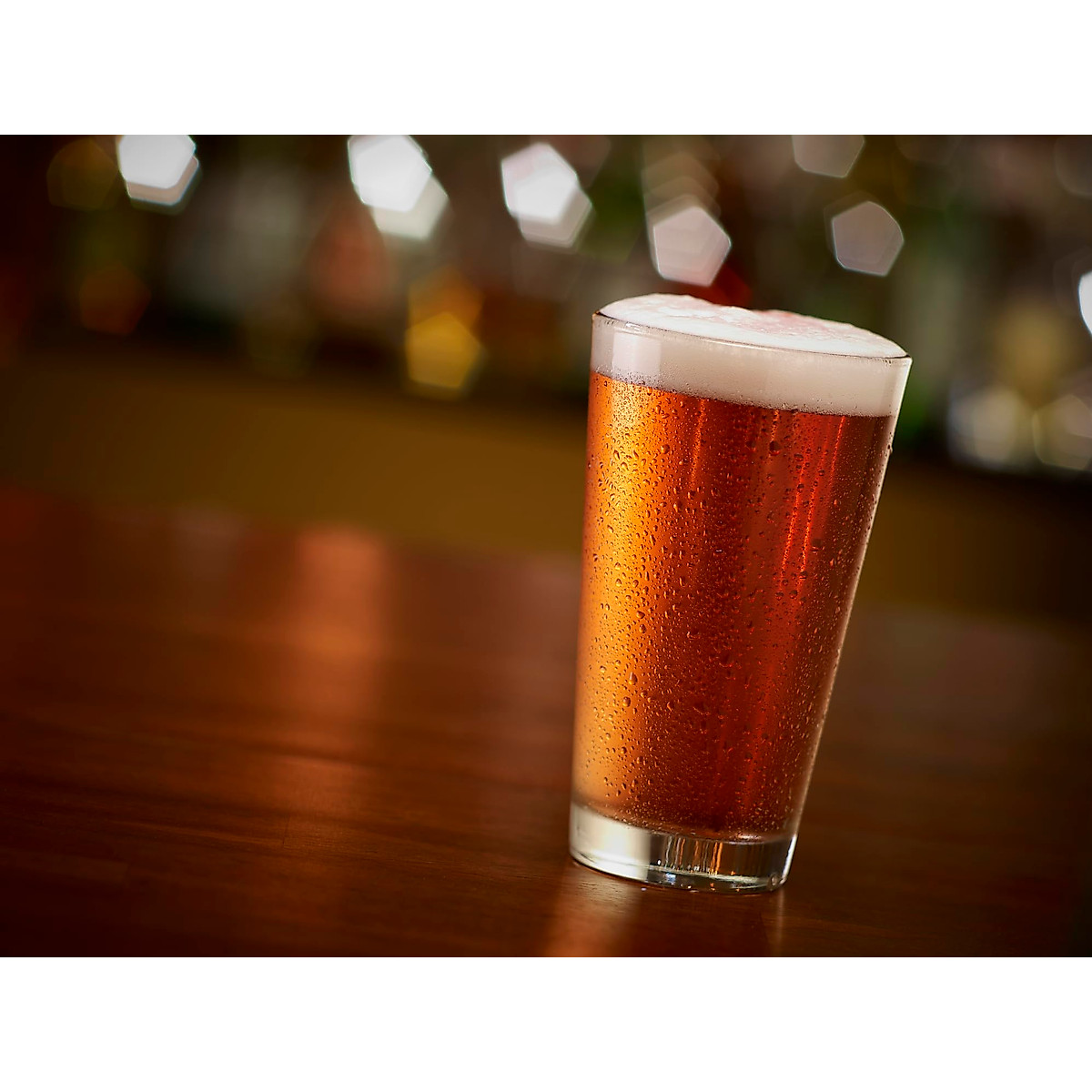 Necessia Heat-Tempered Durable Rim Pint Beer Glasses - 16oz, Set of 6 - Premium Quality, Stylish and Long-Lasting Beverage Glassware, Perfect for Home Bars, Restaurants, and Parties, Classic Design