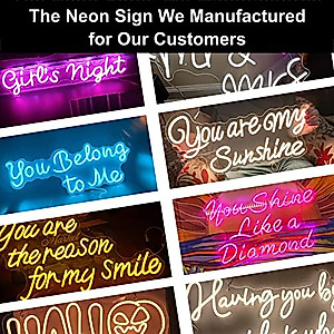 Custom Neon Sign Customizable, Yeeficent Custom LED Sign for Wall Decor, Personalized Neon Signs for Nail Salon Wedding Birthday Party Bedroom Bar Shop Name Logo (Optional 13" To 60")