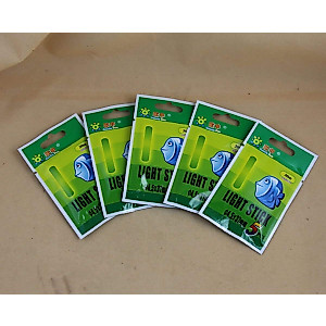 Brccee AC 250 Pieces (50bags) 4.537mm Float Glow Stick Night Fishing Green Fluorescent Light