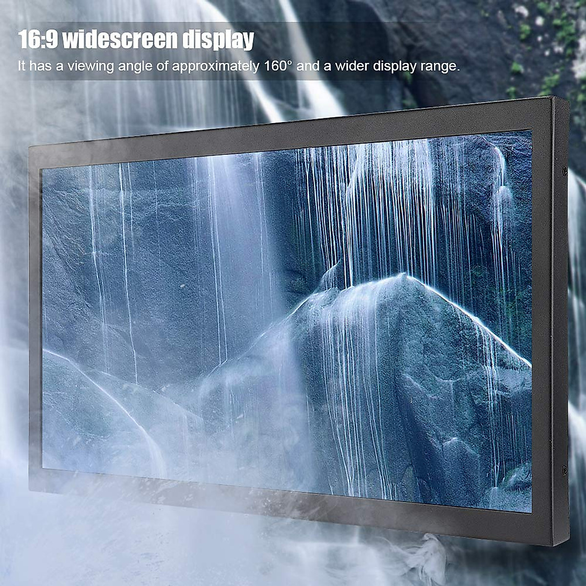17.3 Inch Display Full HD Embedded Industrial Metal Monitor Normal Non-Touch Version, 1920x1080 Physical Resolution WLED Display 400CD/Mm2 Normal Screen (Does Not Support