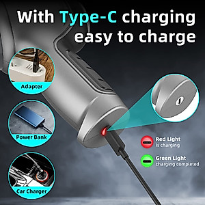 Car Vacuum Portable, Handheld Vacuum Cordless - 19000PA Mini Vacuum Cleaner High Power with Brushless Motor, 3 in 1 Hand Vacuum Cordless Rechargeable for Car, Home, Keyboard, Pet Hair Cleaning