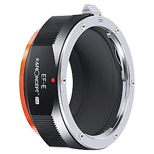 K&F Concept Lens Mount Adapter for Canon EF EF-S Lens to Sony Alpha E NEX Mount Mirrorless Cameras, Manual Focus Lens Adapter with Matting Varnish Design, Not Auto-Focus