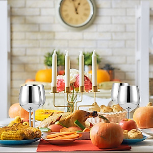 12 Pcs 18oz Stainless Steel Wine Glasses Metal Unbreakable Wine Glass Portable Steel Wine Glass Stainless Steel Wine Goblets Stemmed Silver Metal Wine Glasses for Wedding Anniversary Events Party