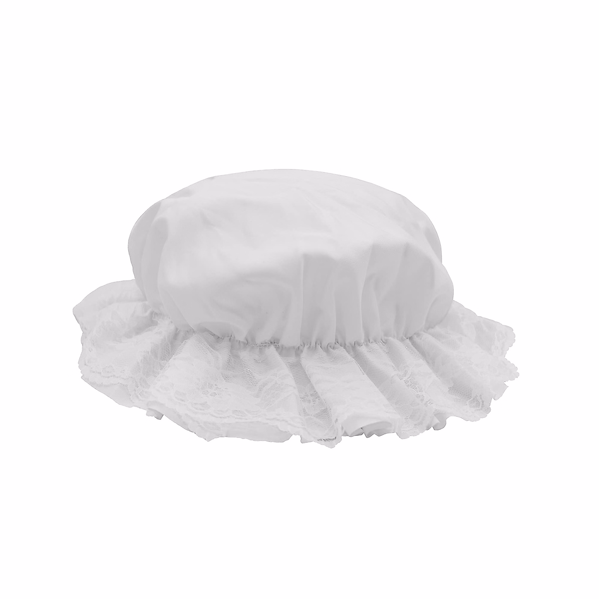 Nicky Bigs Novelties Adult White Mob Hat - Granny Bonnet Mop Hats - Colonial Pilgrim Pioneer Cap - Halloween Christmas Costume Accessory, One Size