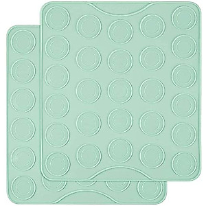Webake Macaron Silicone Mat Set of 2, Macaroon Baking Mat 54-Cavity, Silicone Template Sheet Baking Pan Liner for Cookie, Pastry Making(Green)