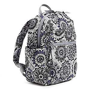 Vera Bradley Women's Cotton Small Backpack, Tranquil Medallion - Recycled Cotton, One Size