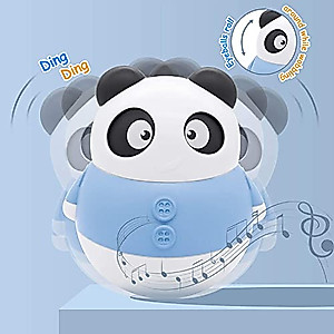 Conzy Roly Poly Tumbler Panda, Baby Tummy Time Toy, Cute Musical Toy Gift for Infant Boy Girl 36 Months and Up, Cute Desk Toys for Office for Adults