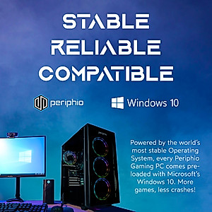 Periphio Hydra Prebuilt Gaming PC Computer - GeForce GT 1030 (2GB) Graphics | Intel Core i5-6500 (3.6GHz Turbo) | 1TB Solid State SSD | 16GB DDR4 RAM | Windows 10 Gaming Desktop | WiFi + BT (Renewed)