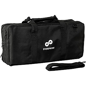 EVERPRIDE Chef Knife Bag Holds 20 Knives PLUS Large Zippered Compartment for Kitchen Tools – Durable, Large Knife Bag for Chefs – Knives Not Included