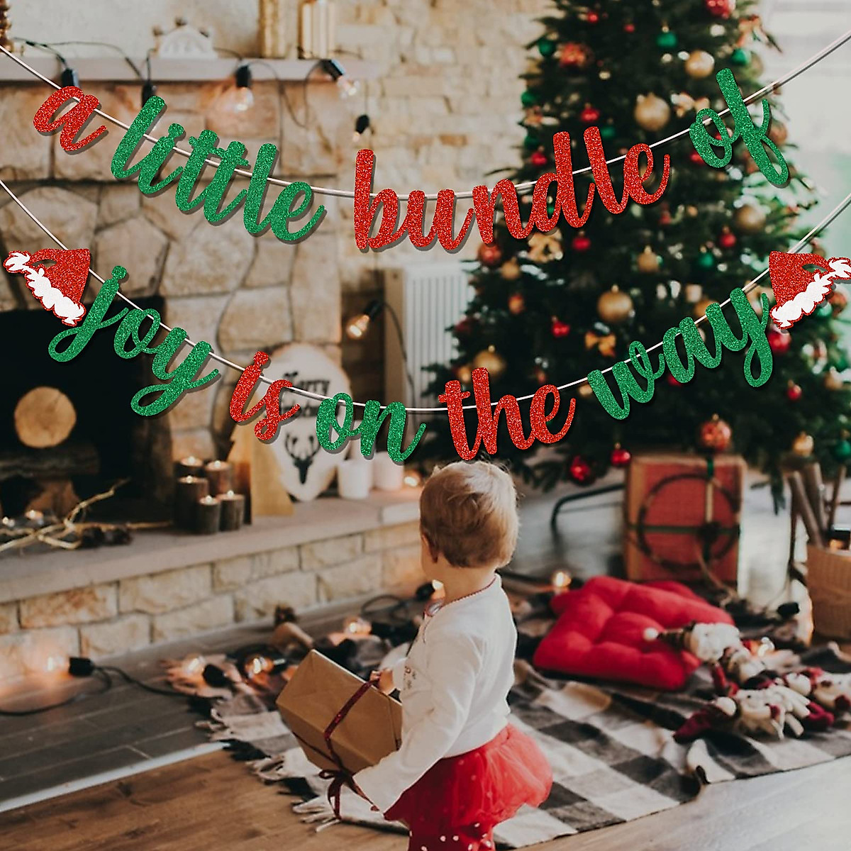 A Little Bundle of Joy Is On The Way Banner Christmas Baby Shower Decorations Winter Baby Shower Decorations Christmas Baby Shower Party Supplies