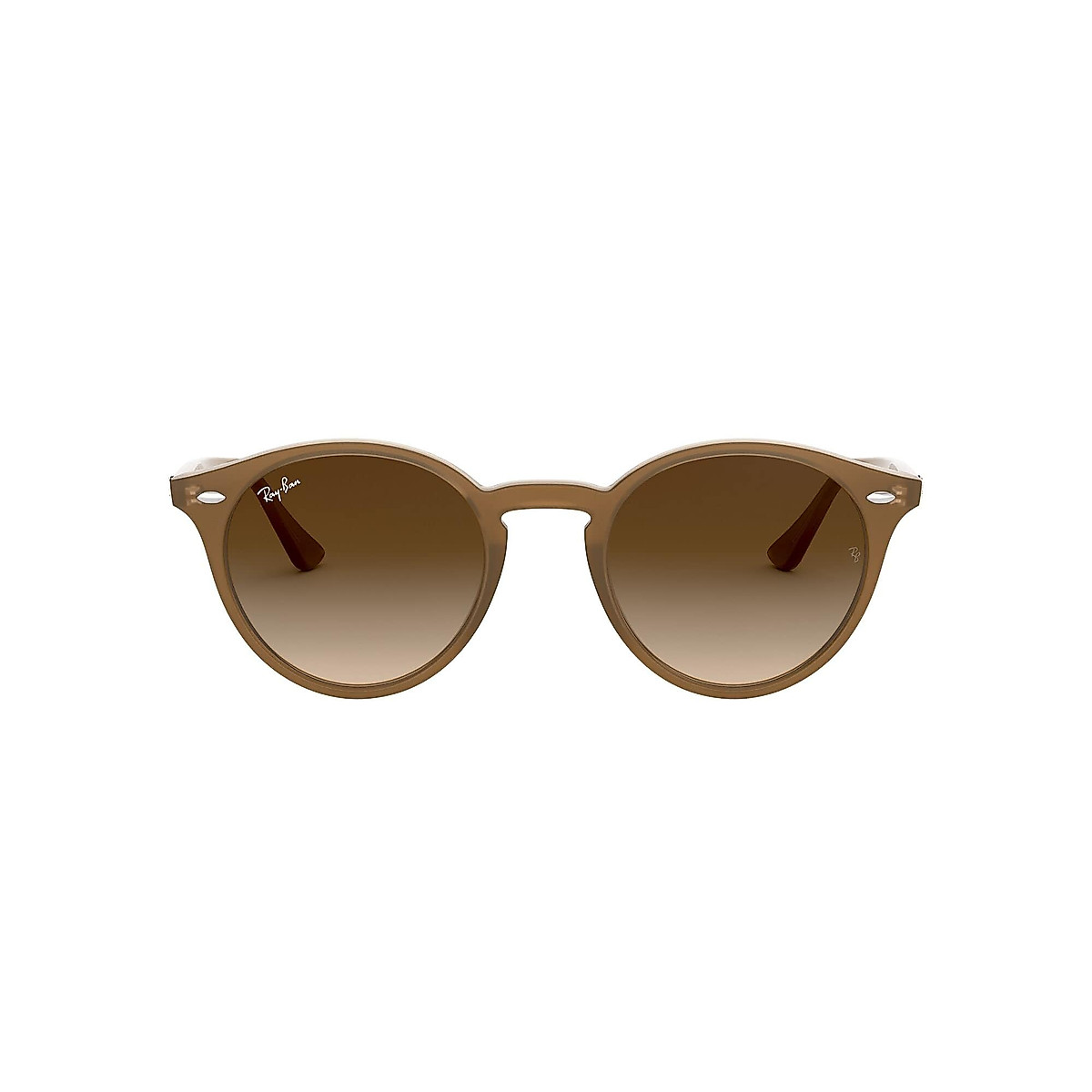 Ray-Ban RB2180 Round Sunglasses, Turtledove/Brown Gradient, 51 mm