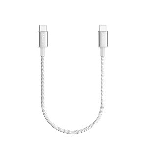 Anker USB C to USB C Cable, Type C 60W Fast Charging Cable (1FT, 1Pack) for iPhone 16 Series, iPad Mini 6 and More (USB 2.0, Silver)