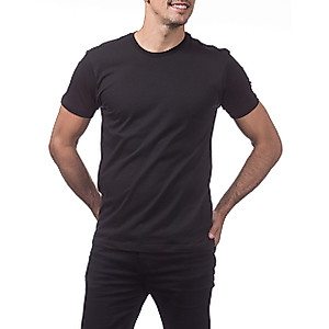 Pro Club Men's Premium Lightweight Short Sleeve T-Shirt, Black, X-Large