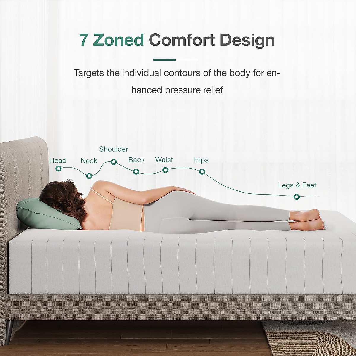 Novilla King Mattress, 12 Inch Foam Mattress in a Box, High Density Base Foam for a Cozy Sleep, Pressure Relief, Medium Plush King Size Mattress,Reversible Mattress