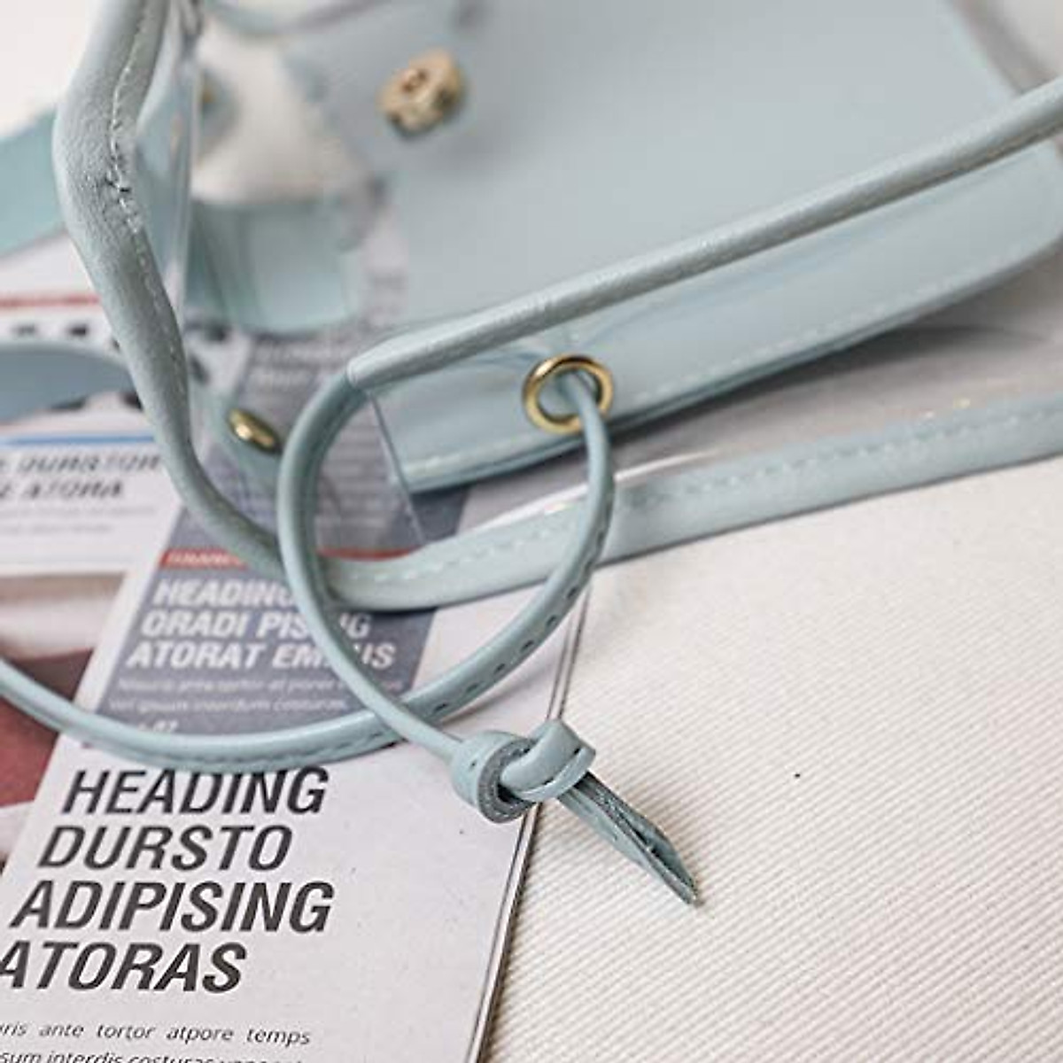 Womens PVC Mini Handbags Clear Cluth Purse Tote Bag Messenger Shoulder (Red)