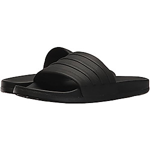 adidas Women's Adilette Comfort Slides Sandal, Black/Black/Black, 5
