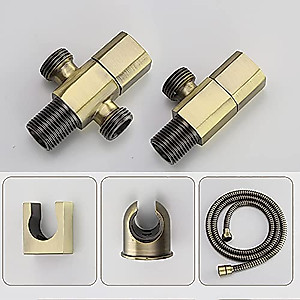 MINJING Bronze Hand Held Bidet Sprayer for Toilet Brass Square Baby Cloth Diaper Sprayer Wall Mounted Toilet Sprayer Cold Water Portable Bathroom Toilet with 1.5M Shower Hose,B Set