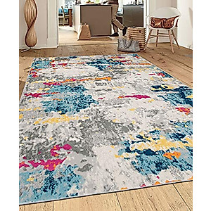 Rugshop Sky Collection Transitional Abstract Area Rug 7'10" x 10' Multi