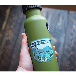 Nessie Believe in Yourself Sticker - Funny Loch Ness Monster Decal for Hydroflask or Laptop - Scotland Cryptid Vinyl Sticker