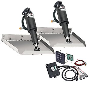 Lenco 9" x 9" Edgemount Trim Tab Kit w/Standard Tactile Switch Kit 12V