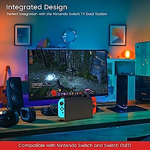 8-in-1 Game Card Reader for Nintendo Switch/Switch OLED Console and Dock, Mutilple Switch Games Reader, Card Storage Holder Accessories (4 Slots for Switching Games + 4 Slots for Storage)