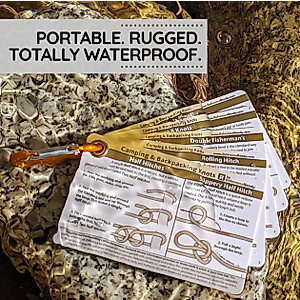 Deluxe Knot Tying Kit with Rope, Cord, Fishing Line, and 3 Knot Tying Guides (Outdoors, Fishing, Boating) - Learn How to Tie 42 Knots