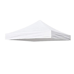 Waterproof Gazebo Top Cover Replacement Canopy Top 420D Oxford Cloth Tent Top Cover for Pop-Up Canopy Tent (2.9 * 2.9m) White (Top Only).