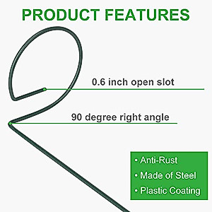 GROWNEER 12 Packs 36 Inches Garden Flower Support Plant Support Stakes, with 15 Pcs Plant Labels, Single Plant Stem Flower Support for Flowers, Orchid, Peony, Lily, Rose