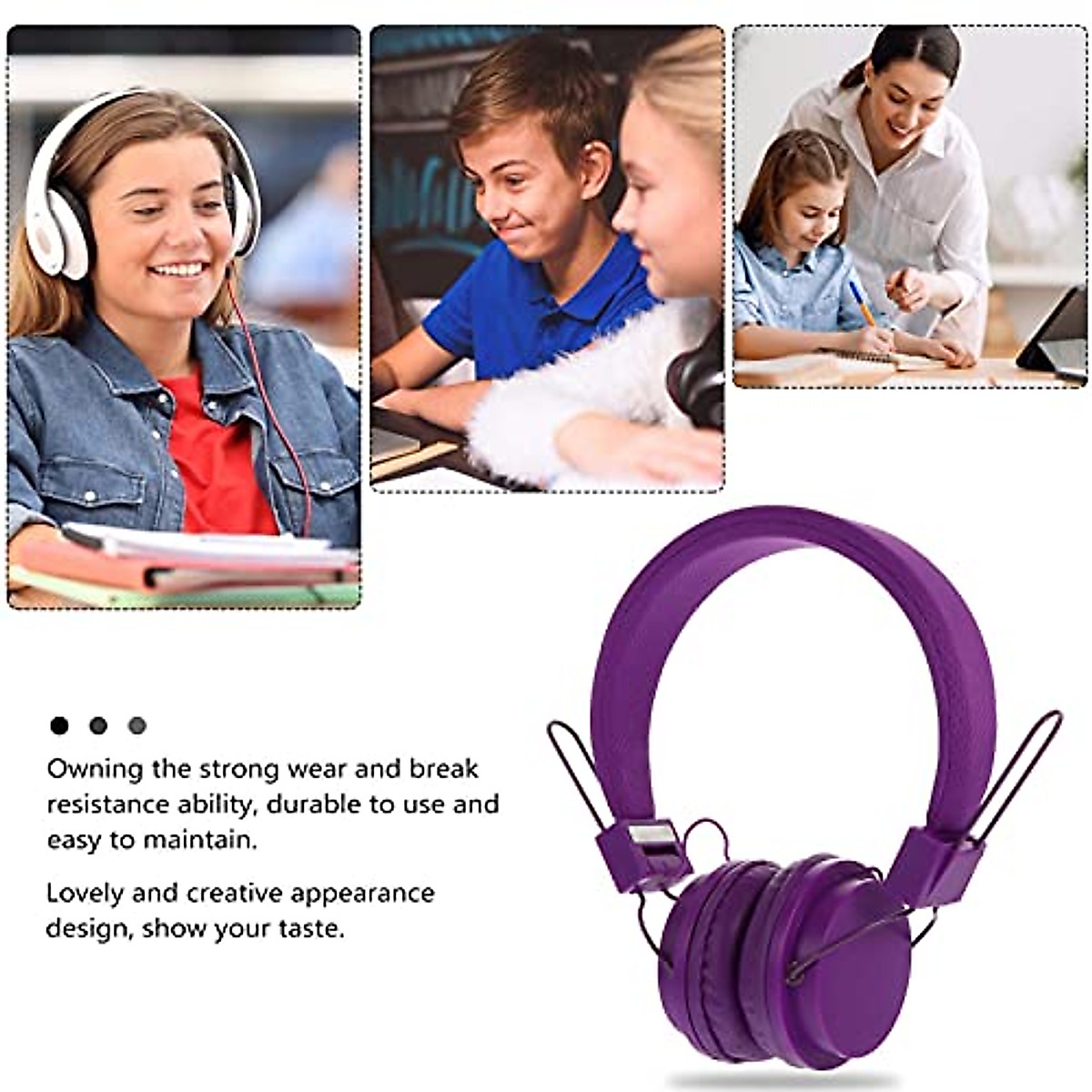 OSALADI 3. 5mm Earphone Over-Ear Headphones 's Headphones Fashion Headset Over- Ear Headphone Wired Game Earphone Simple Gaming Headphone Wired PC Headset Wired Headphones