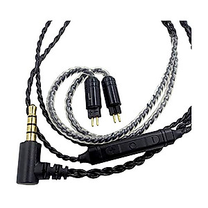 Meijunter Headpones Cable Replacement Extention Cord 2 Pin 0.78mm for Westone W4R UM3X KZ ZS10 1964 - Upgrade Stereo Audio Wire with Remote Control and Mic Function