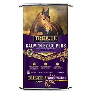 Kalmbach Feeds Tribute Kalm 'N Ez Gc Plus Pellets for Horse, 50 lb