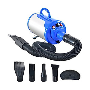 SHELANDY Groomer Partner Pet Hair Force Dryer Dog Grooming Blower with Heater (Blue)