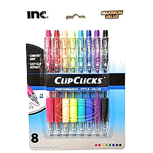 Assorted Ink Clip Click Pens