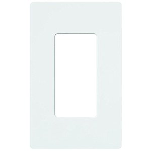 Lutron Claro 1 Gang Decorator/Rocker Wallplate, Gloss, White (1-Pack) | CW-1-WH