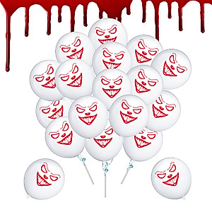 40 Pieces Halloween Horror Clown Balloons 12 Inch Halloween Bloody Balloons Halloween Party Latex Balloons for Halloween Home and Party Decor Scary Carnival Parties Cosplay Decoration Props