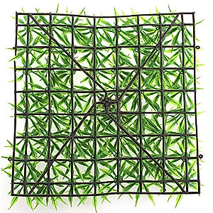 Saycker Aquarium Grass Mat,Fake Artificial Aquarium Grass Ornament Turf Aquatic Grass Lawn,Fish Tank Grass Landscape Decoration,25cm x 25cm