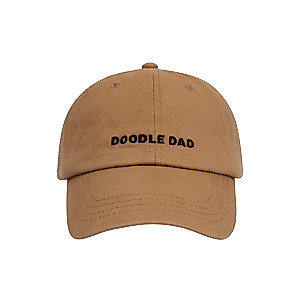 Hatphile 6 Panel Soft Embroidery Baseball Cap (Doodle Dad Brown)