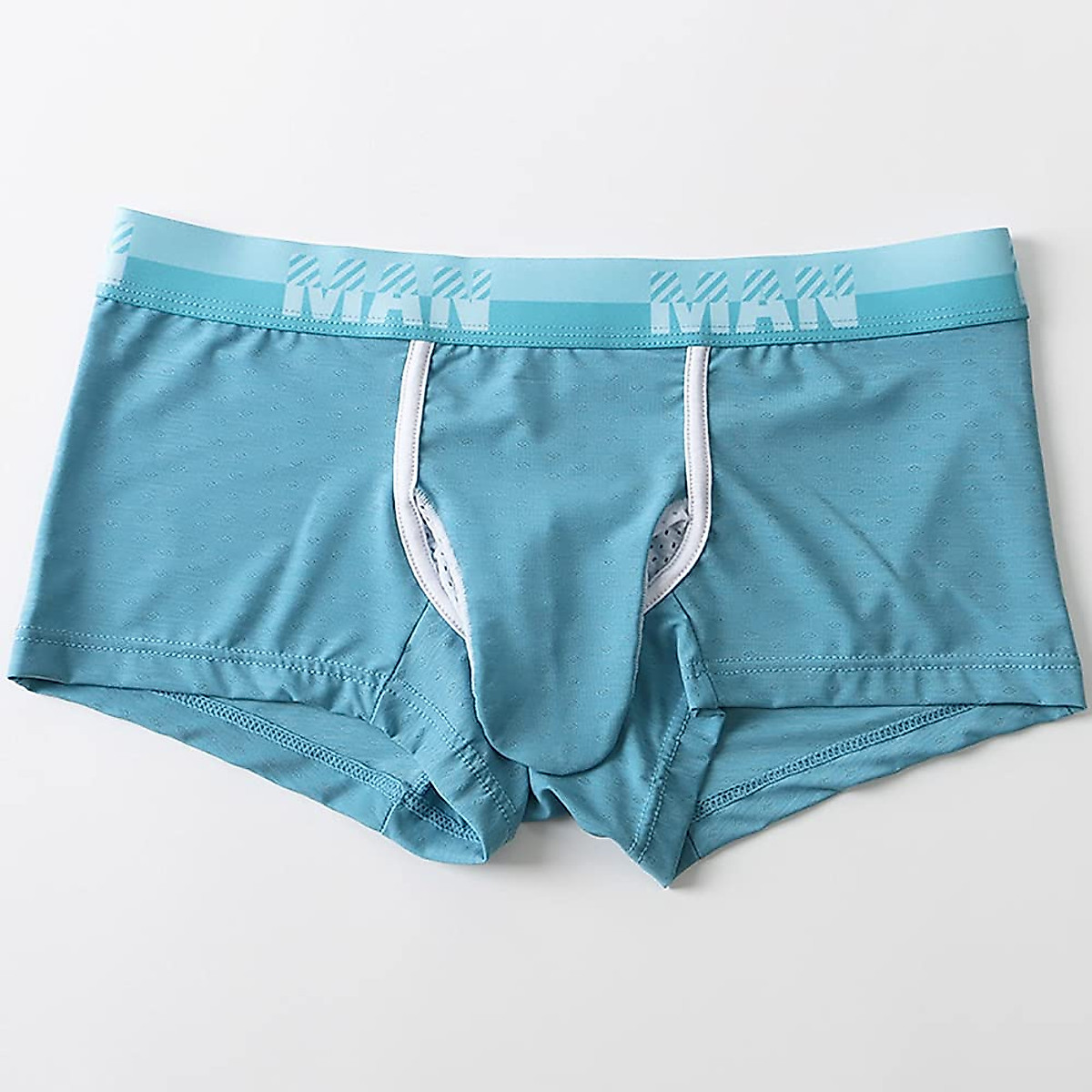 Little Bear Family Elephant Bulge Pouch Boxer Briefs for Mens Underwear Green