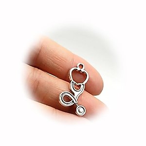 The New 5 Stethoscope Charms Doctor Pendants Themed Antiqued Silver Medical Jewelry Ideal for Creating Unique Accessories and Decorations TANI1A01147