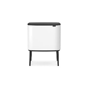 Brabantia 313547 Bo Touch Trash Can Recycling, with 2 Inner Buckets, 3 + 6 gallon/11 + 23 Liter