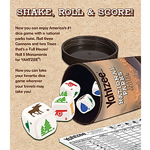 YAHTZEE National Parks Travel Edition | Classic Yahtzee Dice Game with a National Parks Theme | Perfect Travel Game for Families | Celebrate US National Parks Service